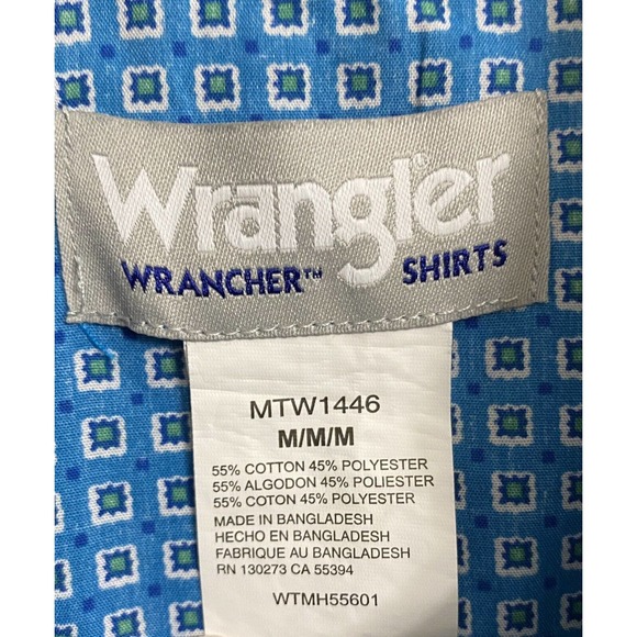Wrangler | Shirts | Mens Wrangler Wrancher Shirts Pearl Snap Short ...
